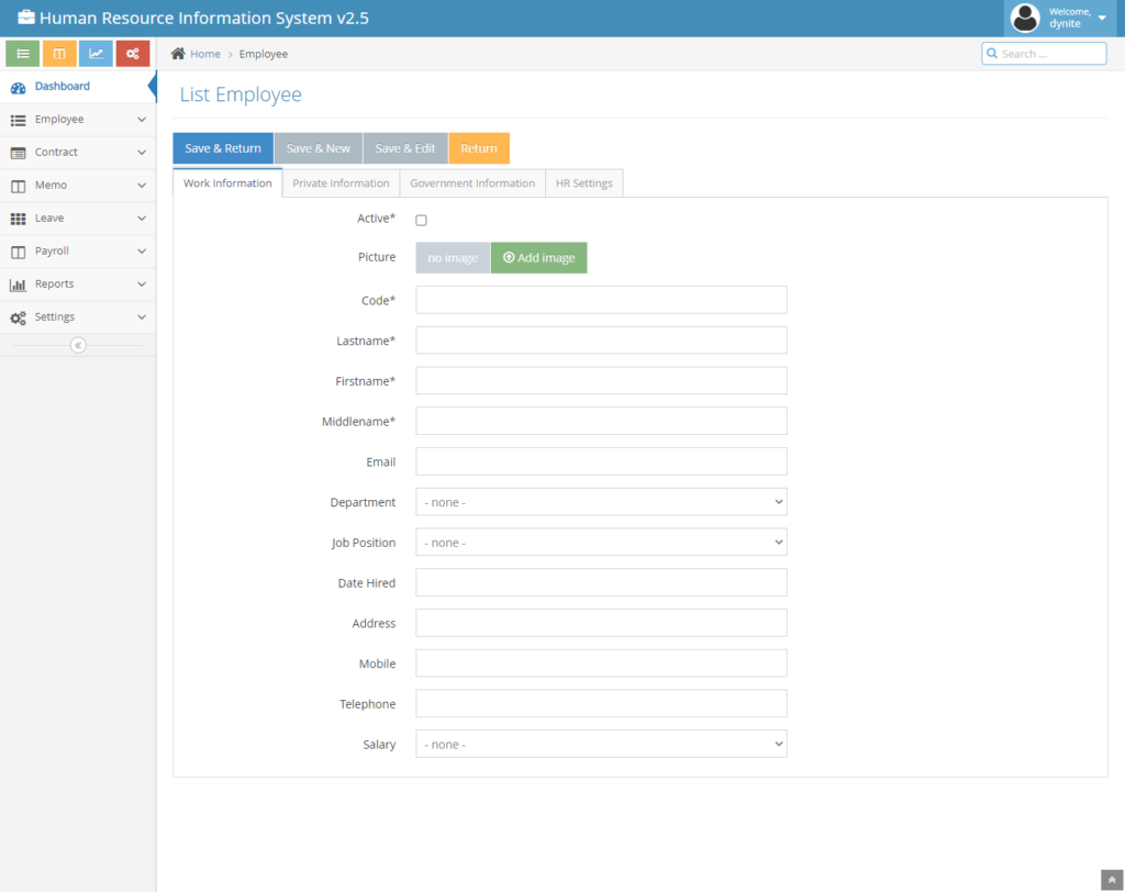 Human Resource Information System (HRIS) - Dynite IT Solutions